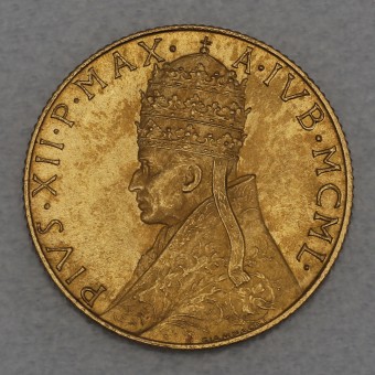 Goldmünze "100 Lire Pius XII.1950 - Öffnung der heiligen Pforte" (Vatikan) kaufen