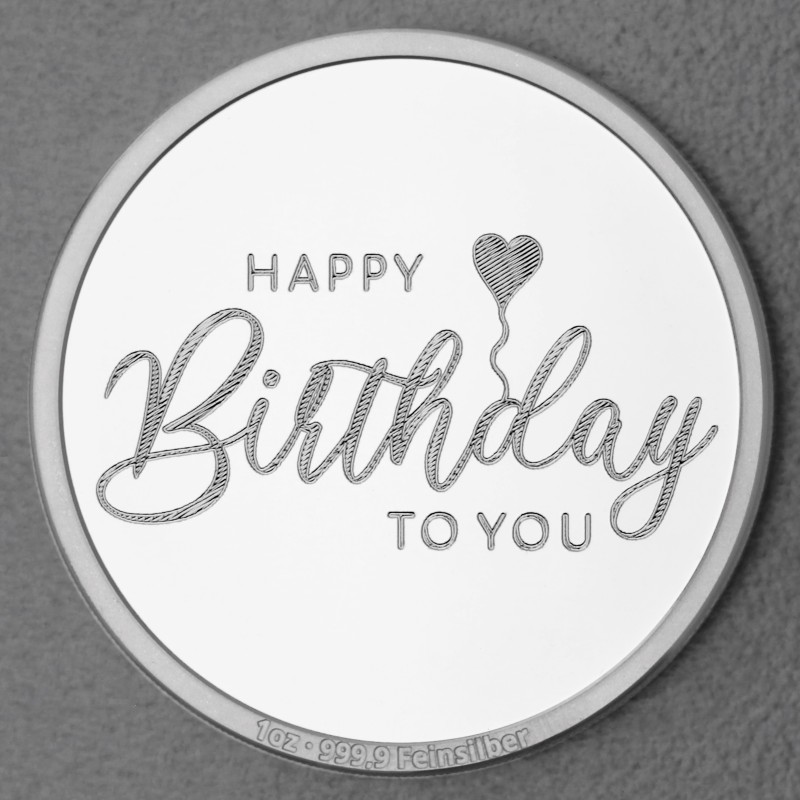 Silbermedaille 1oz Happy Birthday kaufen