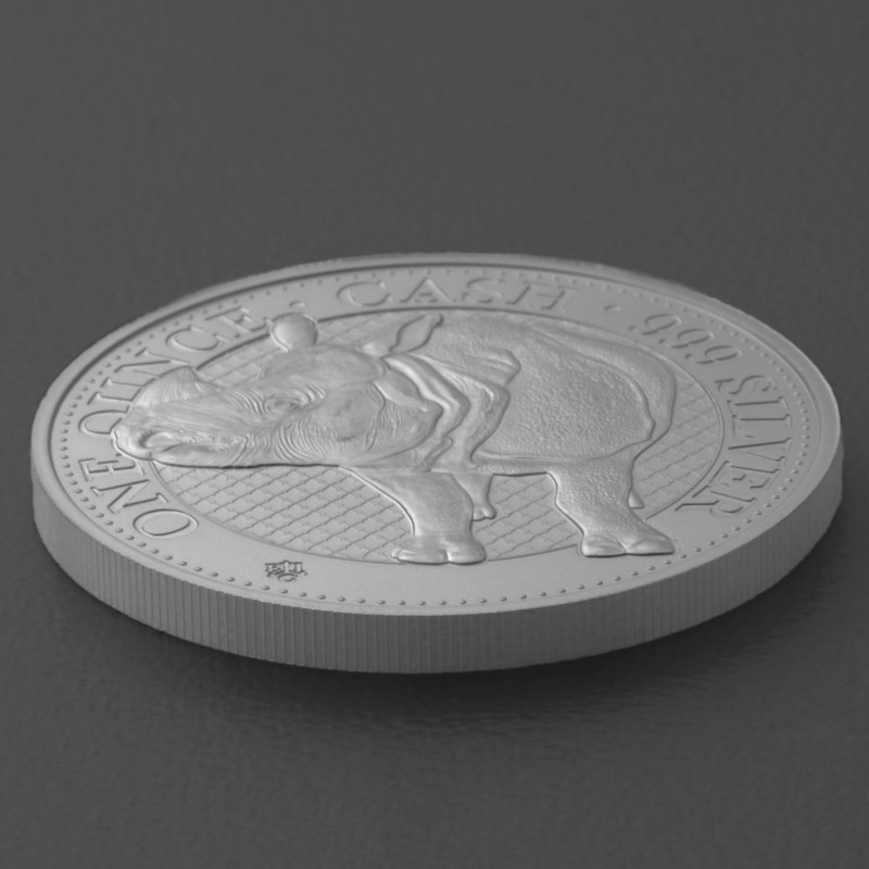 Silbermünze 1oz "Indian Wildlife - Rhino" 2022 St. Helena Cash Coin kaufen