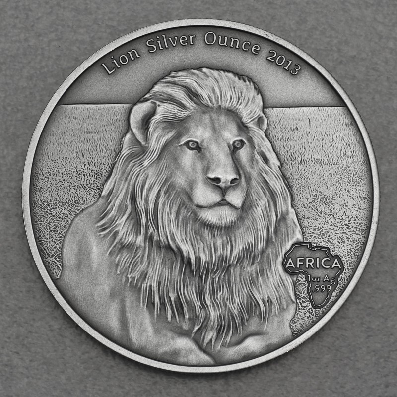 Silbermünze 1oz "Lion / Löwe 2013" (Gabun) Africa Serie - Silver Ounce ...