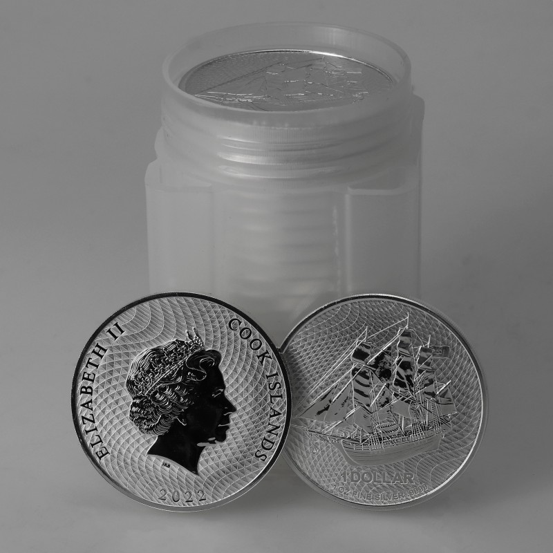 20 x 1 oz Silberanlagemünze Cook Islands New Generation Münztube 2022 ...
