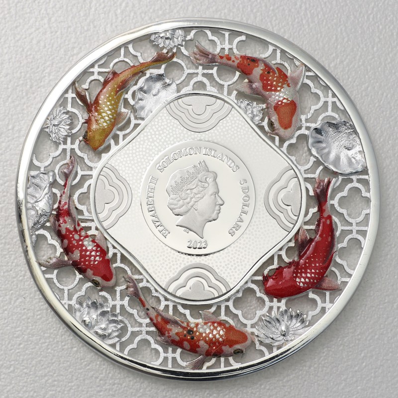 Silbermünze 2oz "Filigree Koi" 2023 (Solomon Islands) kaufen