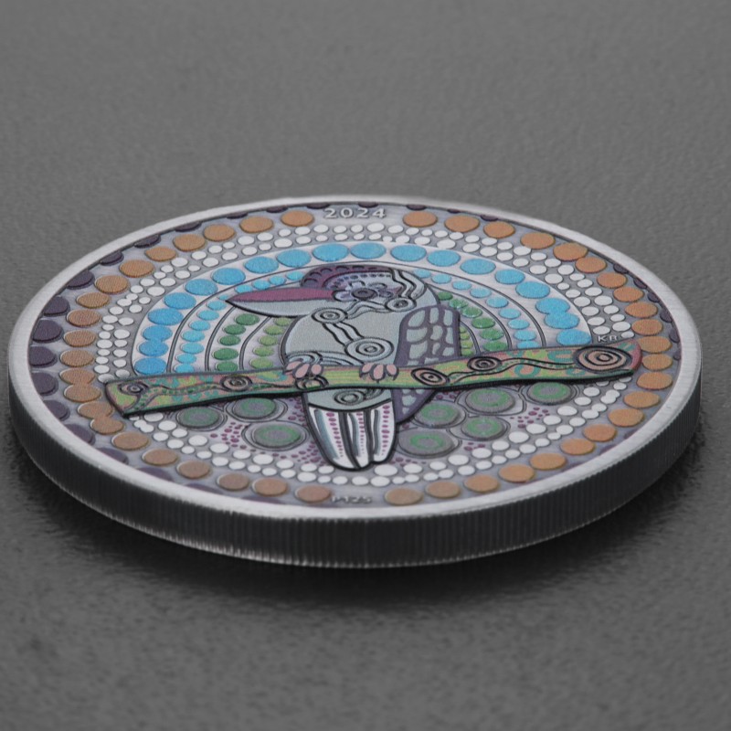Silbermünze 2oz Kookaburra Kaa Kaa 2024 (AF/koloriert) (Australien) kaufen