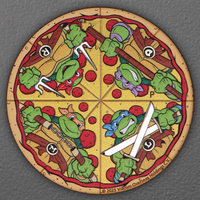 Silbermünze 2oz Pizza Coin 2025 (koloriert) Teenage Mutant Ninja ...