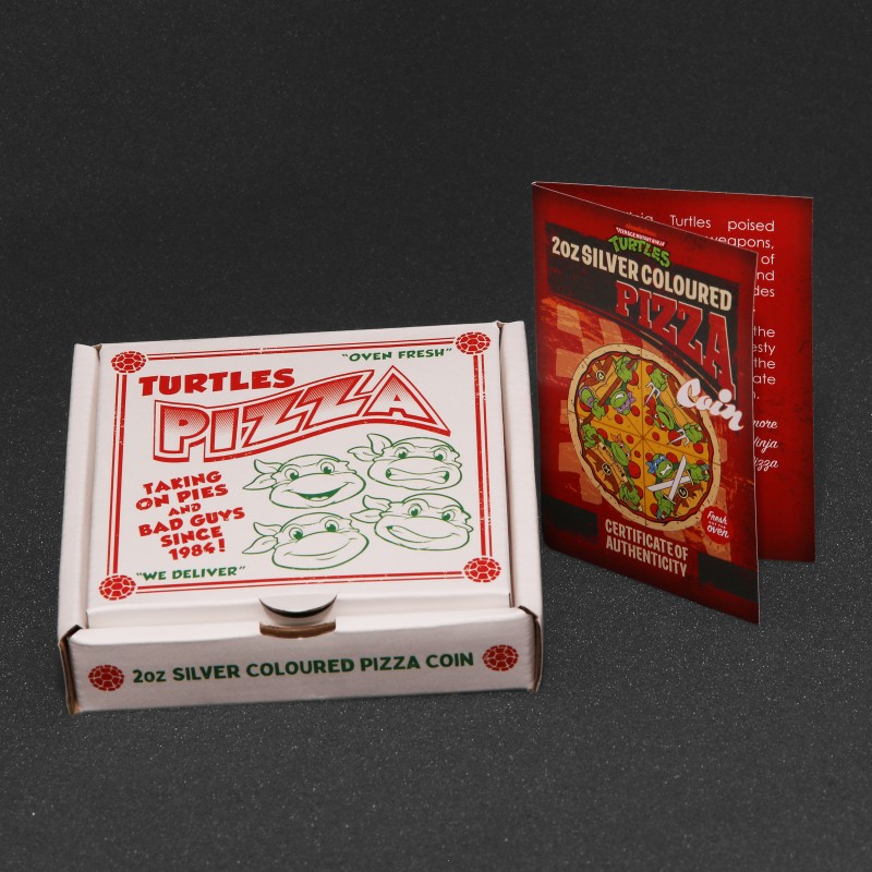 Silbermünze 2oz Pizza Coin 2025 (koloriert) Teenage Mutant Ninja ...