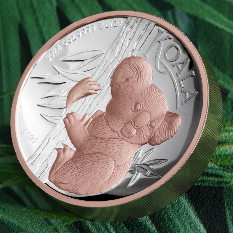 Silbermünze 5oz Koala 2024 (PP/HR/vergoldet) (Australien) kaufen