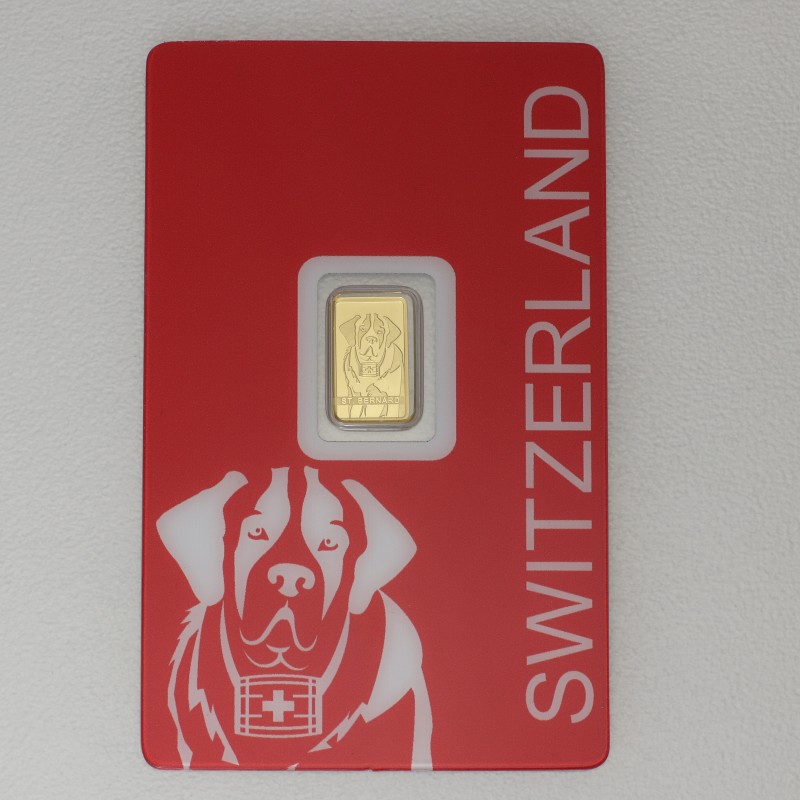 Goldbarren 1g PAMP Switzerland - St. Bernhard kaufen