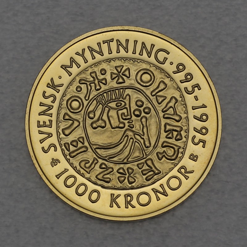 Goldmünze "1000 Kronor 1995 - 100. Jubiläum Münzprägung" (Schweden) kaufen