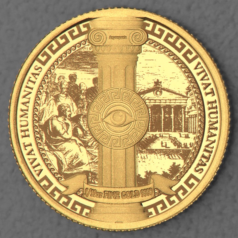 Goldmünze 1/10oz Vivat HUMANITAS 2023 (Niue) Proof Like kaufen