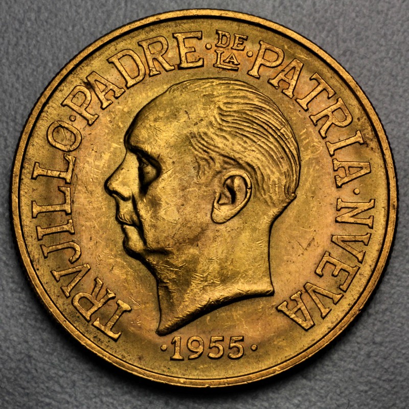 Goldmünze "30 Pesos 1955 - 25 Jahre Trujillo Regime" (Dominikanische ...