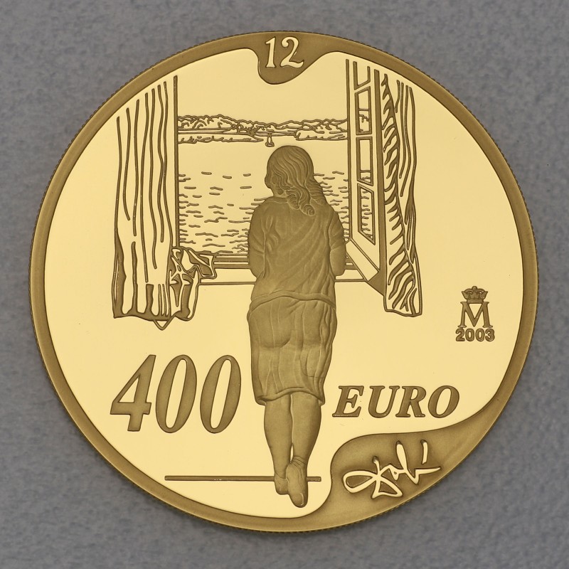 Spanien 400 Euro 2003 Gold 100. Geburtstag Von Salvador Dali – RUAUE