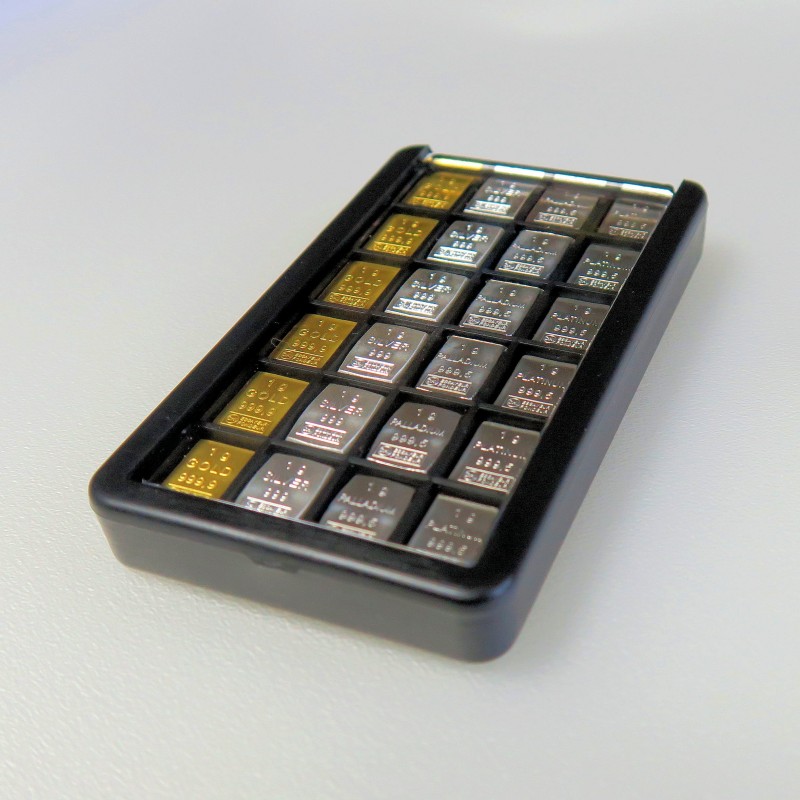 Quattro-Box (4x6g Au,Ag,Pd,Pt) in CombiPurse