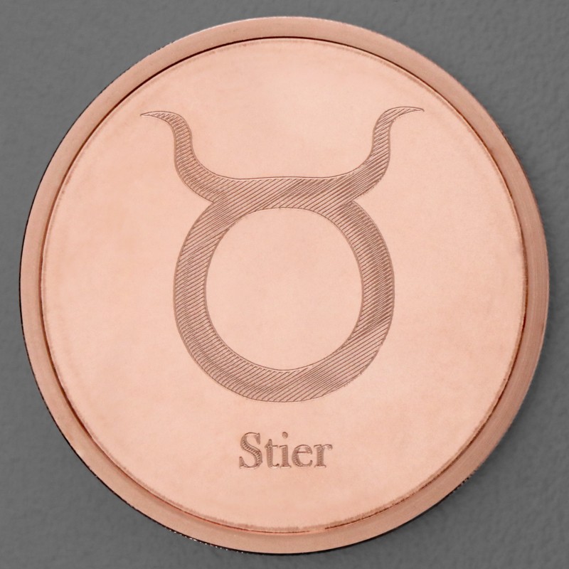 Kupfermedaille Sternzeichen Stier kaufen